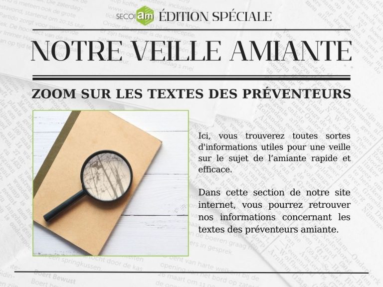 Veille des textes des préventeurs amiante - SECOIAM